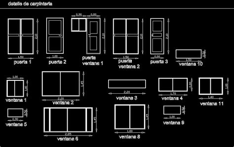 Planos De Puertas Y Ventanas En Dwg Autocad Varios Detalles The Best