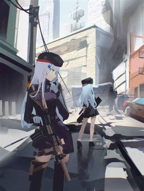 Hk416 And G11 Girls Frontline Drawn By Danraz0r Danbooru