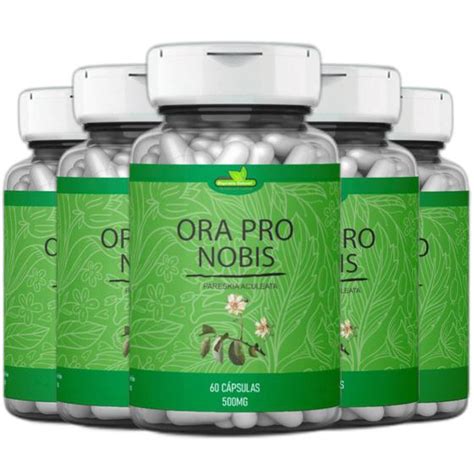 Ora Pro Nóbis 60 cápsulas de 500mg Kit 5 Vida Natural