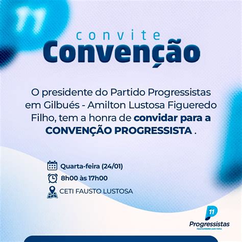 Convenção do partido Progressistas será nesta quarta feira em Gilbués