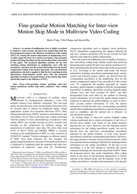 pdf fine granular motion matching for inter view motion skip mode in multiview video coding