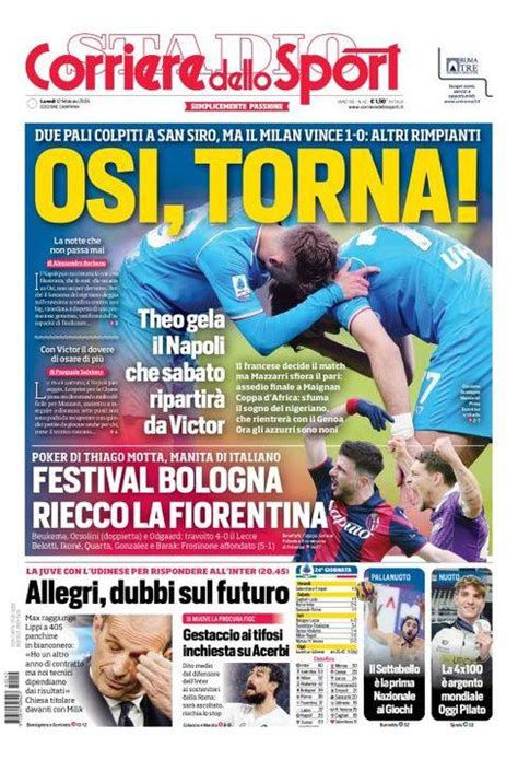 PRIMA PAGINA CdS Campania Osi Torna