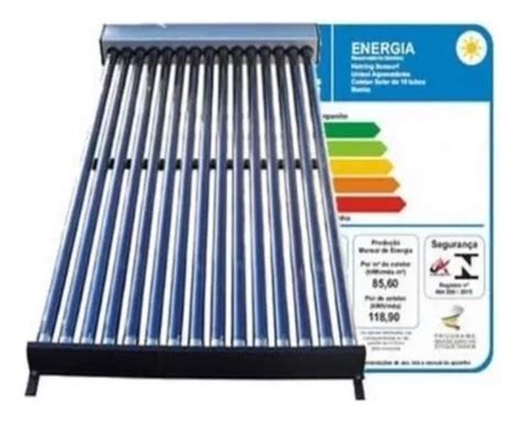 Coletor Aquecedor Solar Vácuo Banho 30 Tubos Inox 316 Parcelamento