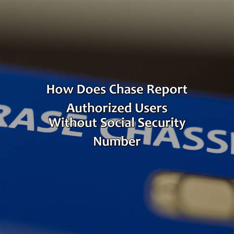 How Does Chase Report Authorized Users Without Social Security Number