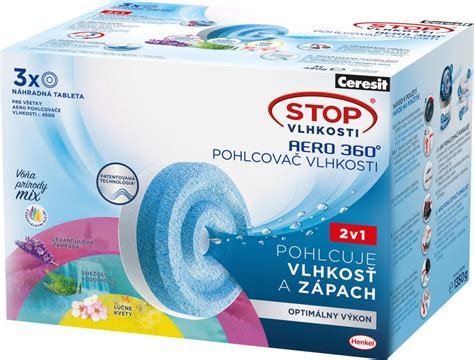 CERESIT STOP VLHKOSTI AERO 360 náhradní tablety triopack levandule