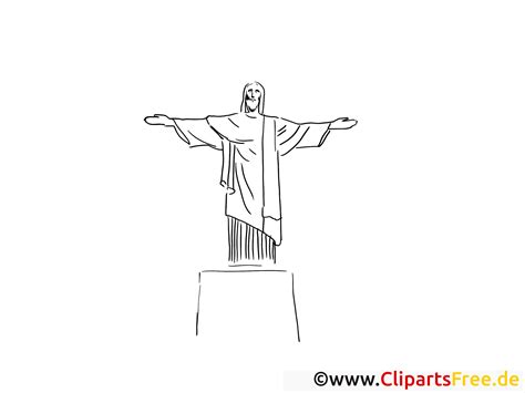 Desenho De Cristo Redentor Para Colorir Tudodesenhos