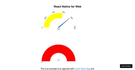 React Native Speedometer Gauge Examples CodeSandbox