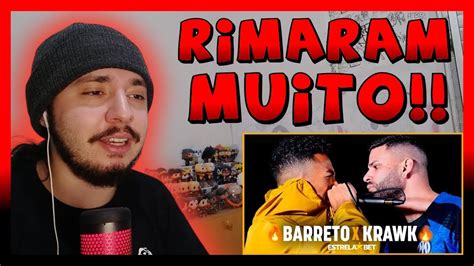 KRAWK x BARRETO 2 FASE 93ª BATALHA DA NORTE REACT BAUEB YouTube