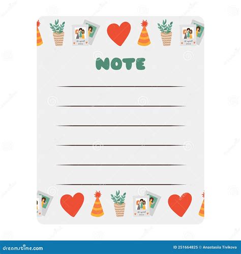 Cute Scrapbook Templates For Planner Notes To Do To Buy And Other