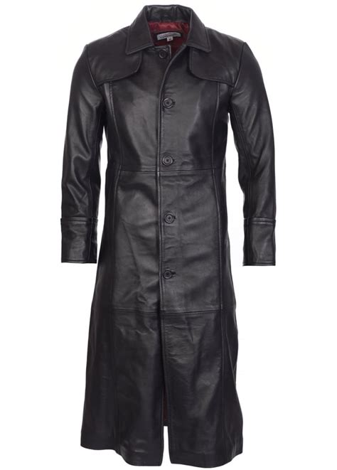 Full Length Leather Trench Coat Attitude Clothing