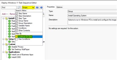 Easily Find SCCM Task Sequence Continue On Error Step HTMD Blog
