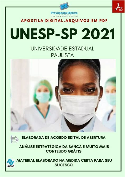 Provimento Efetivo Concursos Apostila UNESP SP Enfermeiro Concurso 2021