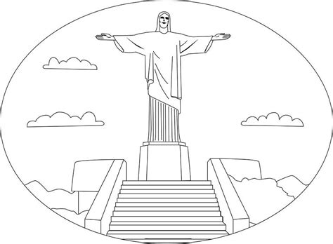 Cristo Redentor Colorir Desenho De O Cristo Redentor Pintado E Colorido