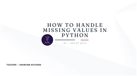 How To Handle Missing Values In Python Pandas Fillna Method Youtube