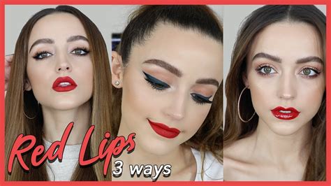 3 EASY MAKEUP LOOKS TO PAIR WITH RED LIPSTICK YouTube