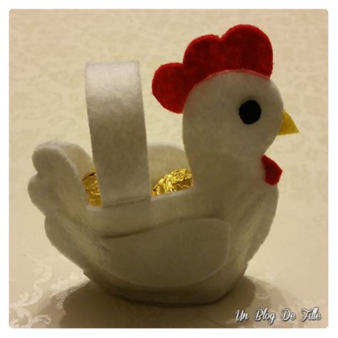Un Blog De Fille Diy Vid O Panier Poule En Feutrine Pour P Ques
