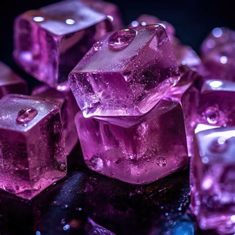 Premium Ai Image Colored Ice Cubes