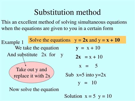 how to solve simultaneous equations using substitution one way to solve them is by using the