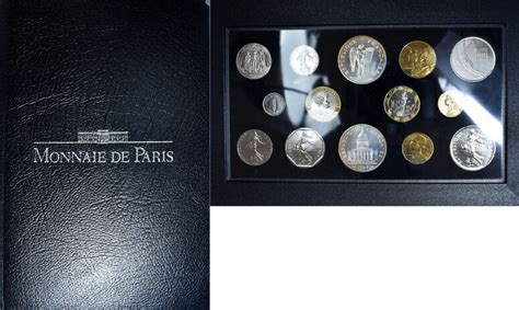 Frankreich Coffret 1 c à 100 frs 1989 Monnaie de Paris Münze Monnaie