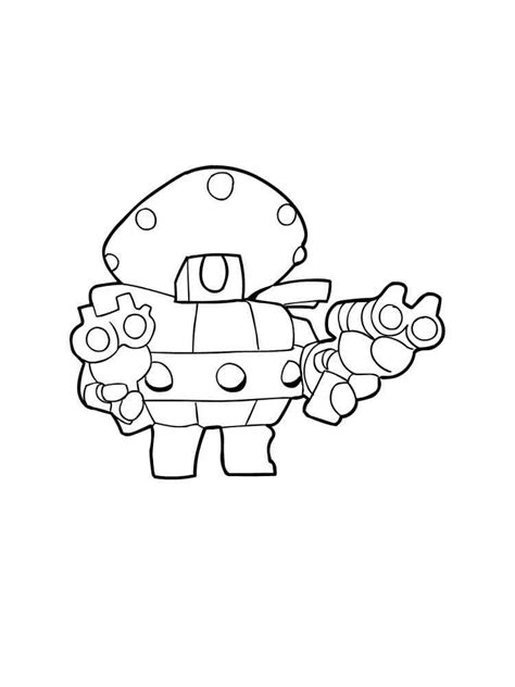 Darryl Brawl Stars 7 Coloring Page
