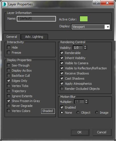 Layer Properties Dialog Ds Max Autodesk Knowledge Network