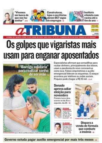 A Tribuna 24 06 2020 tribunaonlinees Página 1 40 PDF Online