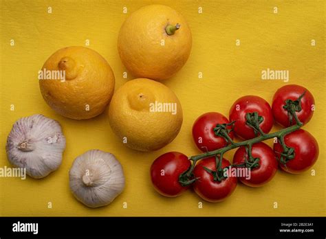Fresh Healthy Vitamin Rich Fruits And Vegetables Composition Vibrant