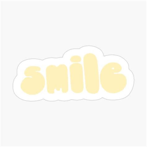 Yellow Bubble Smile Sticker By Blar 417 Yellow Words Yellow Stickers