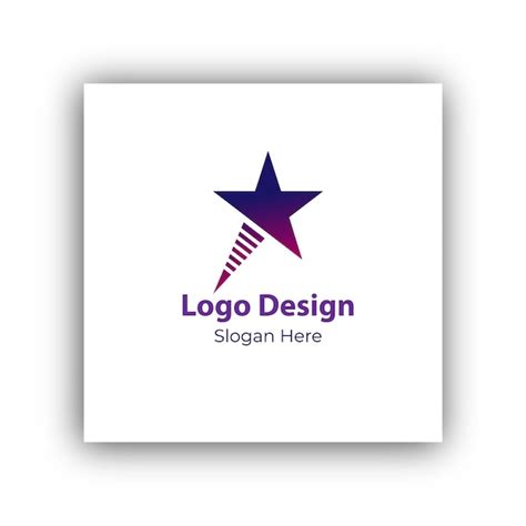 Design De Logotipo De Estrela Moderno E Exclusivo Vetor Premium