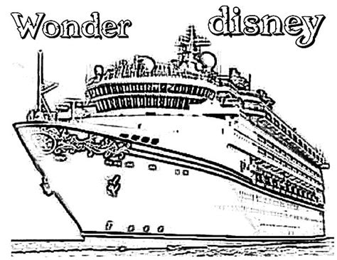 Disney Cruise Ship Coloring Page