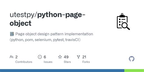 github utestpy python page object 📔 page object design pattern implementation python pom