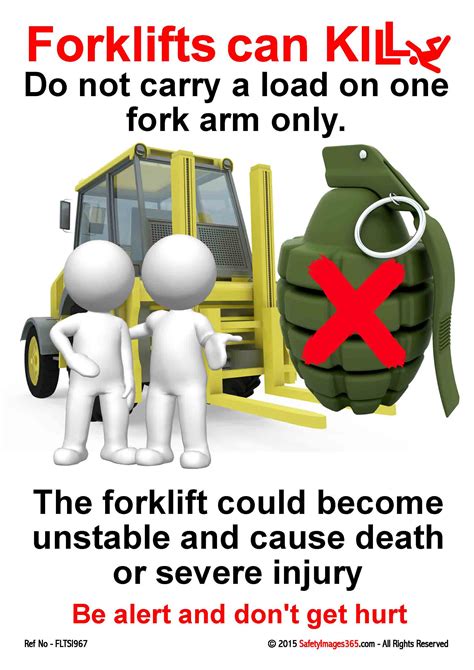 Fork Lift Safety Posters Forklifts Can Kil Do Not Carry A Load On One