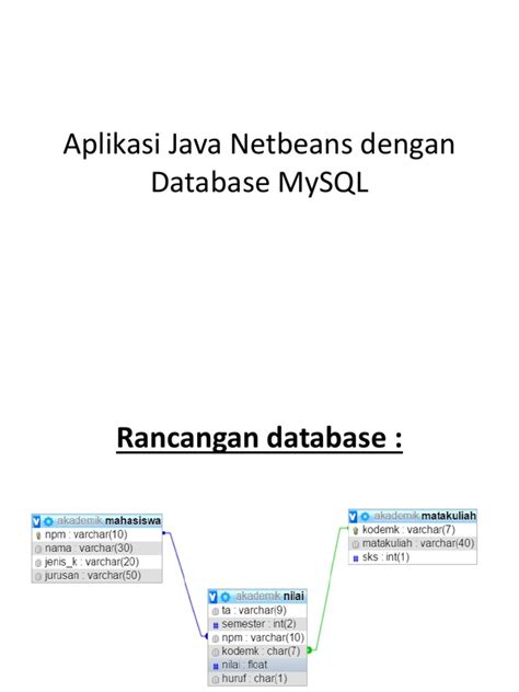 aplikasi java dengan database mysql pdf