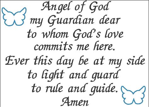 Oracion De Angel De La Guarda En Ingles
