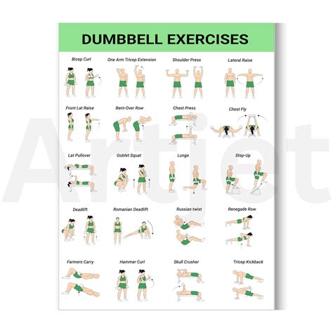 Dumbbell Workout Dumbbell Workout Chart Dumbbell Exercises Dumbbell