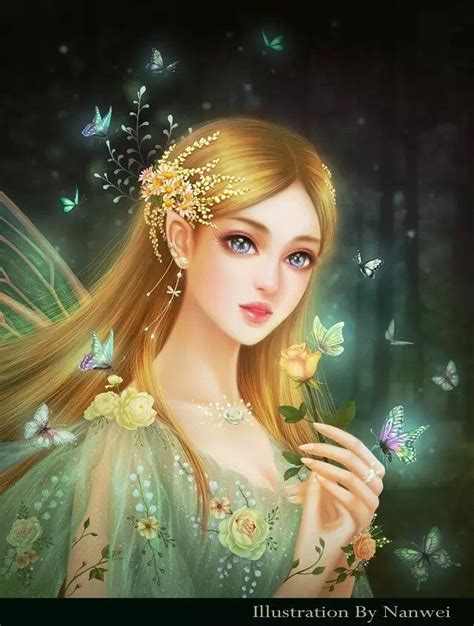 Elfa Beautiful Fairies Beautiful Fantasy Art Anime Art Girl Fairy