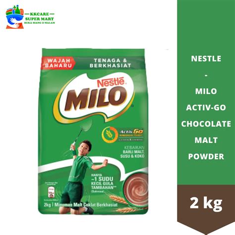Nestle Milo Activ Go Chocolate Malt Powder 2kg Shopee Malaysia