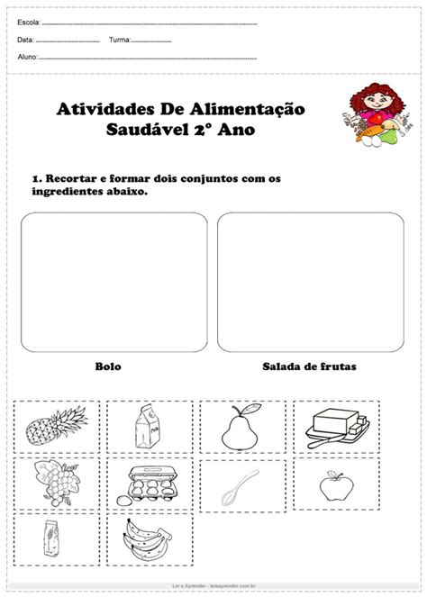 Atividades De Alimenta O Saud Vel Ano Para Imprimir Ler E Aprender