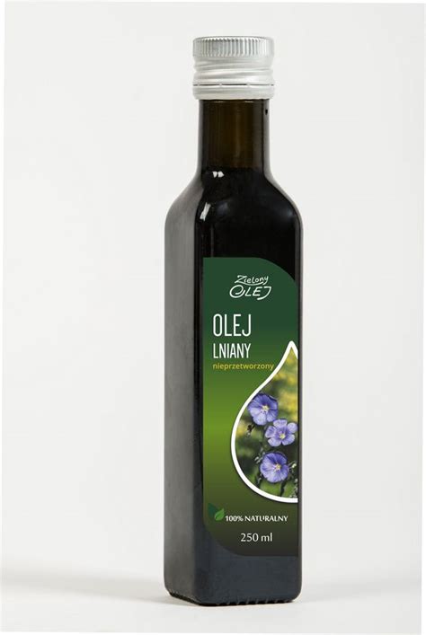 Olej lniany tłoczony na zimno 250 ml ZIELONY OLEJ 14210976245 Allegro pl