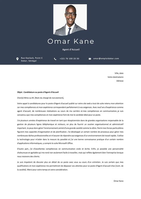 Modele Lettre De Motivation Pour Agent D Accueil Lettre De Motivation