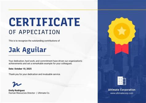 Appreciation Certificate Piktochart