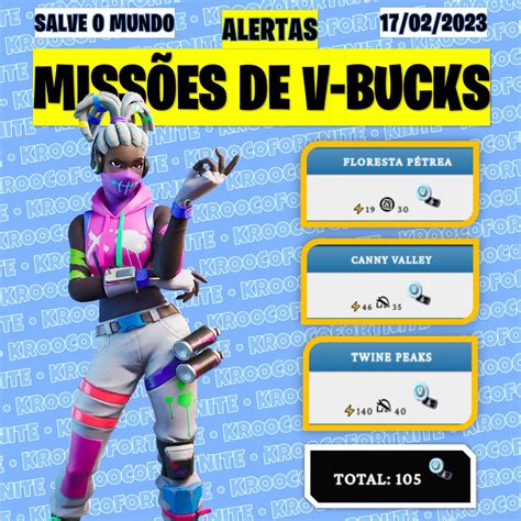 kroocofortnite on Twitter Alertas de Missões de V Bucks Salve O