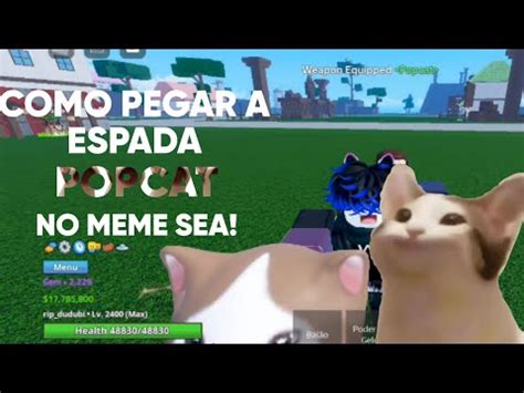 COMO PEGAR A ESPADA DO POPCAT NO MEME SEA Noclip16 YouTube
