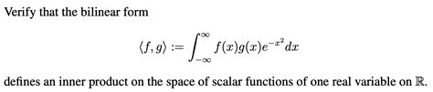 solved verify that the bilinear form 5 9