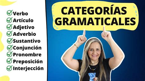 EJERCICIOS CON LAS CATEGORÍAS GRAMATICALES YouTube
