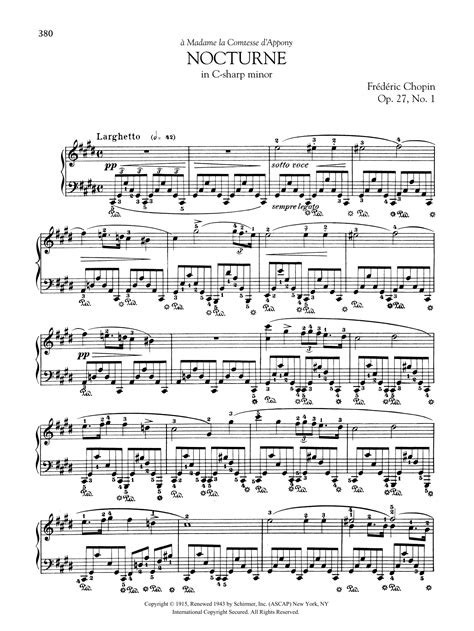 Chopin Nocturne 20 Sheet Music