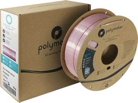 Polymaker PolyLite Silk PLA Rose Gold 3DJake International