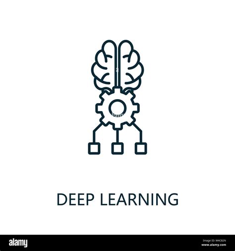 Deep Learning Thin Line Icon Creative Simple Design From Artificial