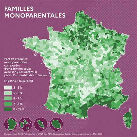 Familles Monoparentales L Observatoire Des Territoires