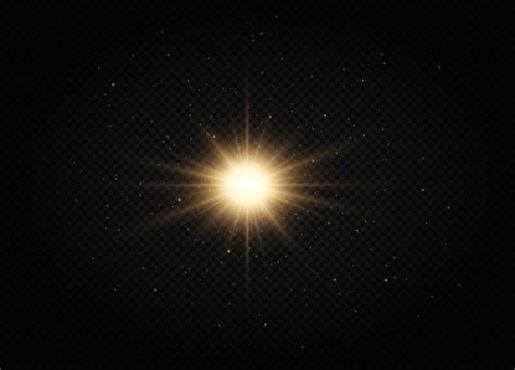 Estrella Brillante La Luz Brillante Dorada Explota Sobre Un Fondo